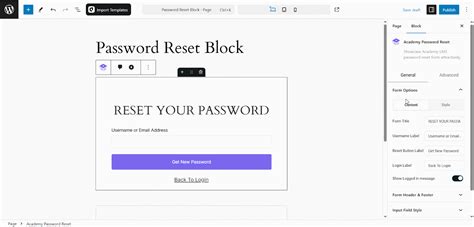 Password Reset Block