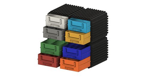 Stl File Modular Organizer With Container 🏢・3d Print Design To Download