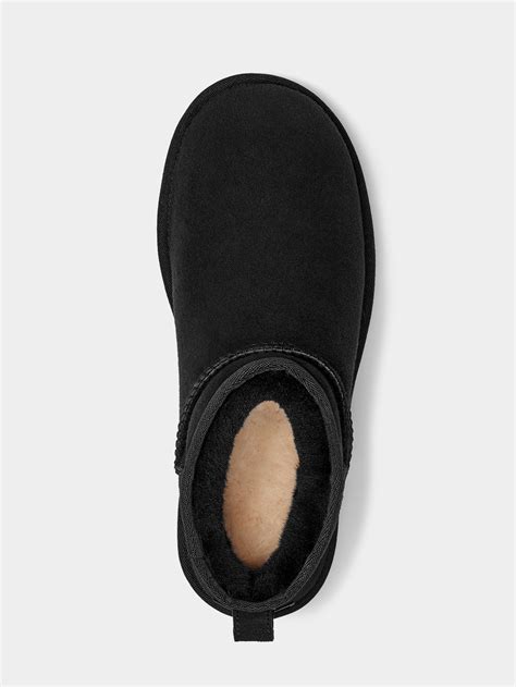 Ugg Womens Classic Ultra Mini Ugg Boots Black Glue Store