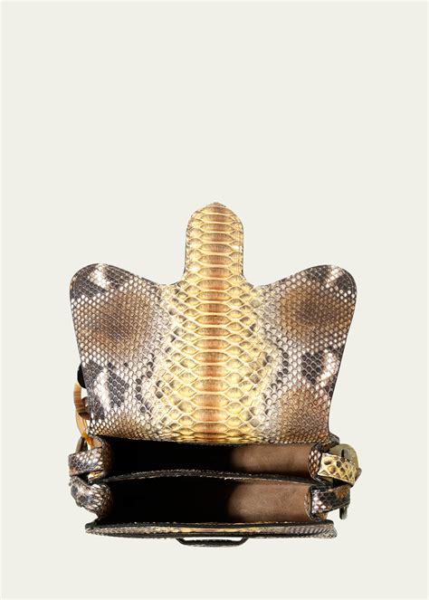 adriana castro monsieur python saddle shoulder bag bergdorf goodman