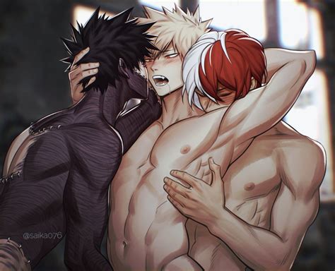 Rule 34 3boys Armpits Bakugou Katsuki Boku No Hero Academia Dabi Gay