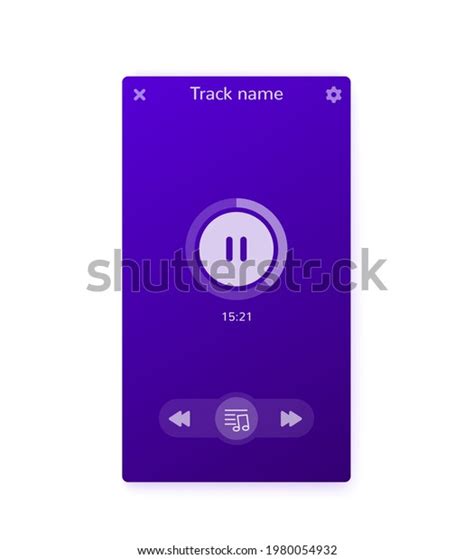 audio player interface mobile app ui stock vector royalty free