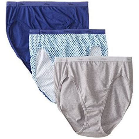 Hanes Hanes Womens Cotton Hi Cut Panties 3 Pack