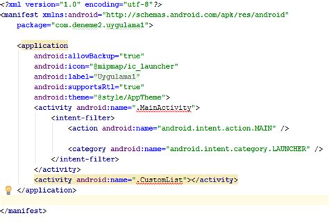 Android Studio Manifest Activity Name Red Underline Stack Overflow