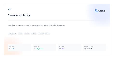 Reverse An Array Labex
