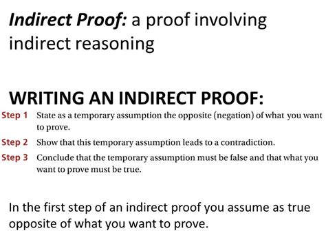 Indirect Reasoning