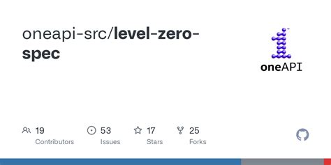 Github Oneapi Srclevel Zero Spec