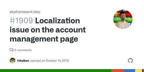 Localization Issue On The Account Management Page · Issue 1909
