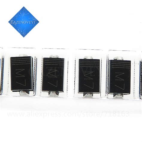 100pcslot Diode M7 1n4007 Smd 1a 1000v In4007 Sma Rectifier Diode In