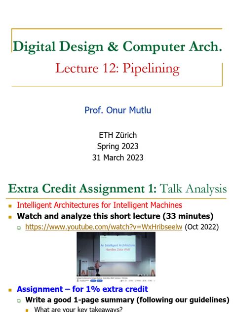 Arch3 Pipelining Afterlecture Pdf Central Processing Unit Digital Electronics