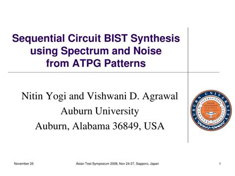 PPT Sequential Circuit BIST Synthesis Using Spectrum And Noise From