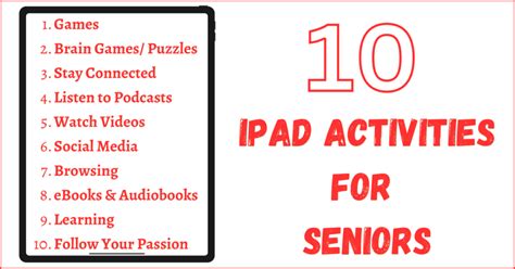 10 Ipad Activities For Seniors Get Most Out Of Your Ipad Technology For Seniors