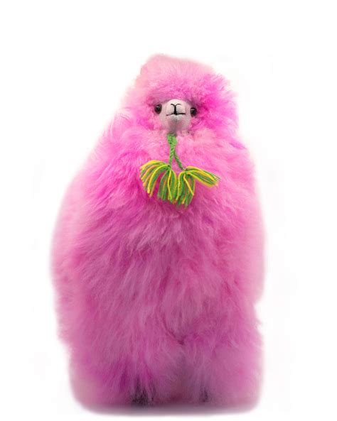Alpaca Stuffed Toy Hot Pink Alpaca Inca Heritage Nyc