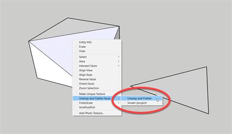 Unwrap And Flatten Faces Extension For Sketchup By [as]