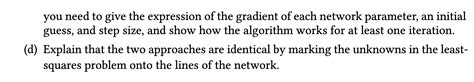 solved 3 neural network and least squares we want to solve