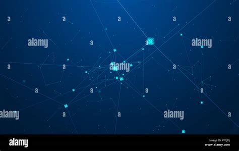 Abstract Blockchain Technology Concept Isometric Digital Blocks Connection Of Data Depicting A