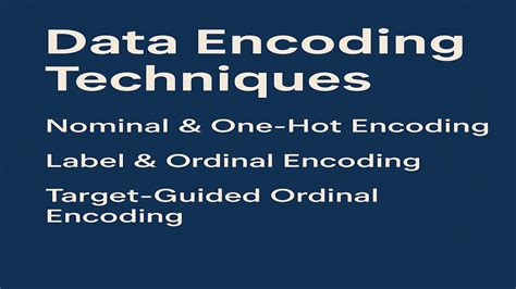 Understanding Data Encoding Techniques In Machine Learning By