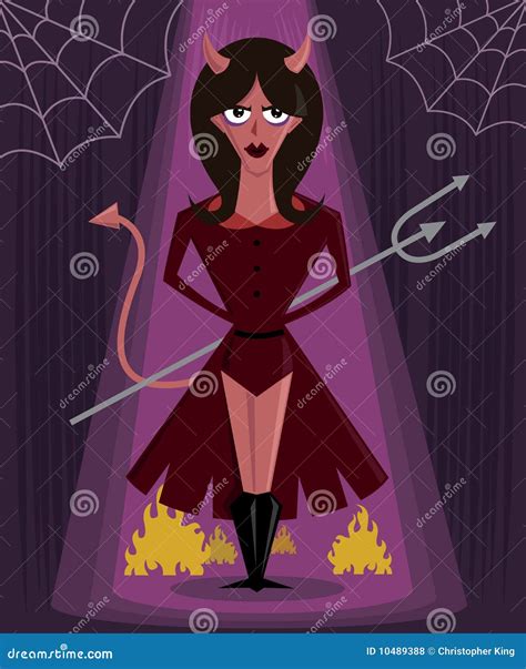 She Devil Halloween Character Vector Illustration Stock Vector