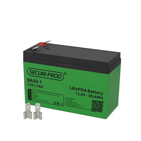 Securi Prod Ah V Lithium LiFePO Battery Stemar Security Systems