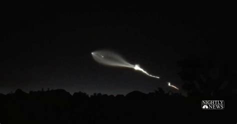 Spacex Launch Lights Up The Night Sky
