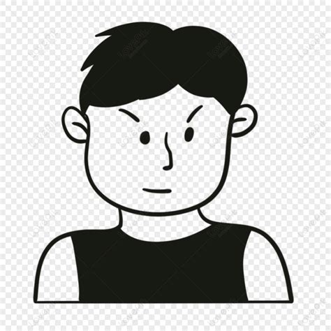 ตัวละครที่ไม่มีสีของเด็กชายอารมณ์อวตาร Png สำหรับการดาวน์โหลดฟรี Lovepik