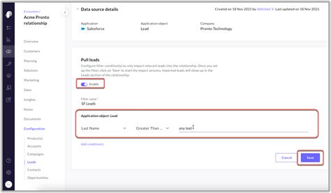 Salesforce Enable Data Pull Pronto Support