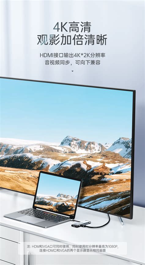 Samzhe山泽type C扩展坞六合一 Usb C转hdmi网口pd接头华为联想苹果mac笔记本电脑接口拓展转换器hub30分线器