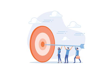 Viser La Cible Atteindre Lobjectif Ou La Réalisation Collaboration