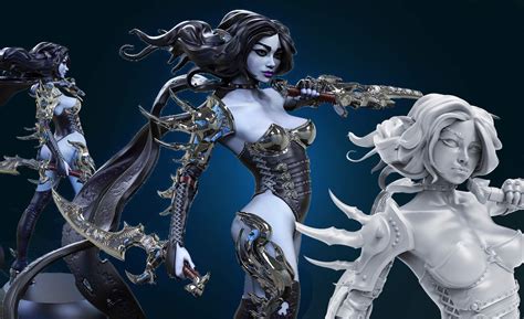 Dark Elf Assassin Stl Late Pledge Manager Campaign Myminifactory