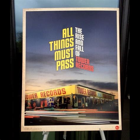 Poster For The Tower Records Documentary All Things Must P Flickr