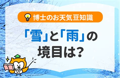 「雪と雨の境目」～気温と湿度のバランスで～ 気象病に関する気象用語 頭痛ーる：気圧予報で体調管理