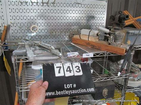 Contents Of Shelf Saw Grease Gun Kerosene Blowtorch Model Plane