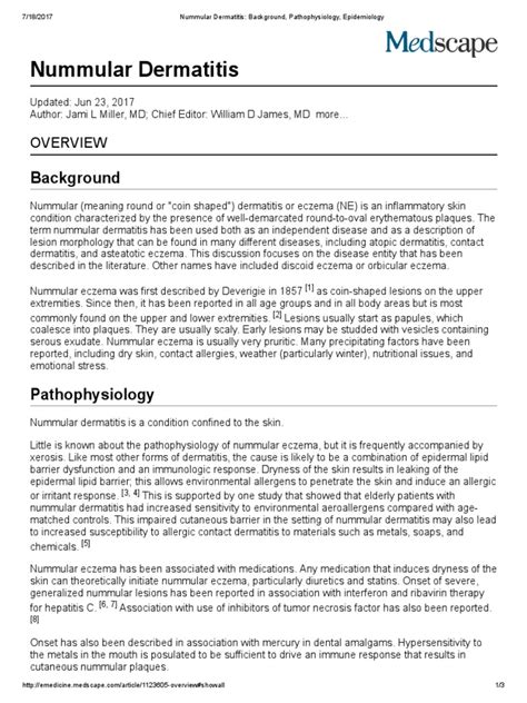 Dermatitis Numularis Pdf Dermatitis Cutaneous Conditions