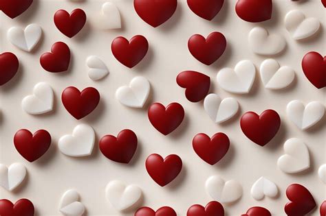 Heart Background Seamless Vector Pattern Premium Ai Generated Image