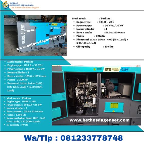 Jual Genset Perkins 45 Kva 20 Kva 30 Kva Silent Stamford Shopee