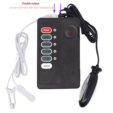 Electro Shock Box For Estim Sex Toys Chastity Cage Penis Anal Plug Nipple Clamps Electric Taser