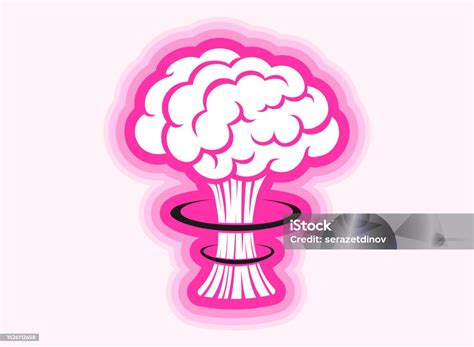 핑크 색상의 원자 폭탄 폭발이 있는 벡터 빈티지 스티커 핵폭탄이 있는 태평양 빈티지 군사 포스터 바벤하이머 폭발에 대한 스톡