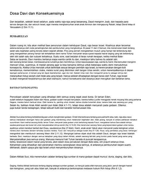 Dosa Daud Dan Konsekuensinya Pdf