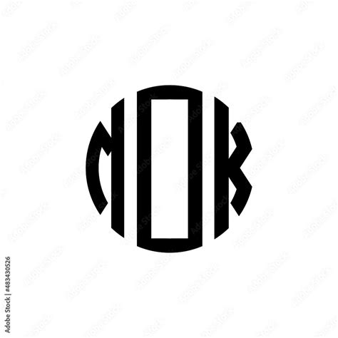 Vecteur Stock Mok Letter Logo Design Mok Modern Letter Logo With Black