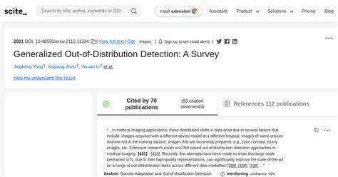 Generalized Out Of Distribution Detection A Survey Scite Report