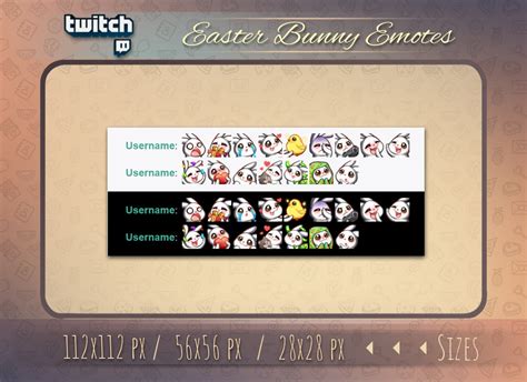 Easter Twitch Emotes Twitch Sub Emote Badge White Rabbit White