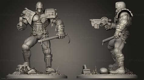 Military Figurines Judge Dredd Stkw 36484 3d Stl Model For Cnc