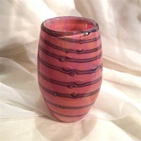 Hand Blown Glass Vase Tiny Bubbles Glass Vase By Moltencolor