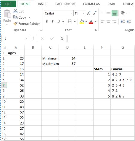 How To Create A Stem And Leaf Plot In Excel Computing Net