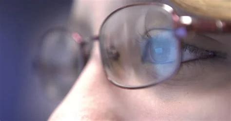 Girl At Computer Close Up On Eye 4k Stock Video Pond5