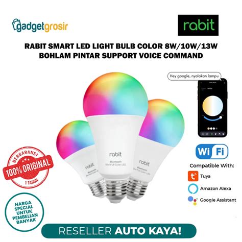 Jual Rabit Smart Led Light Bulb Color 8w10w13w Bohlam Lampu Pintar