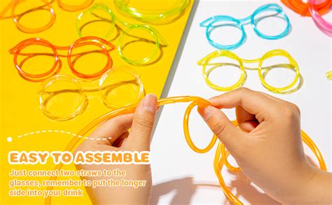 16 Pieces Silly Straw Glasses For Adults Crazy Straws