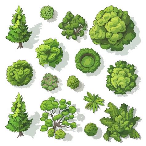 Premium Vector A Collection Of Different Types Of Plants Including