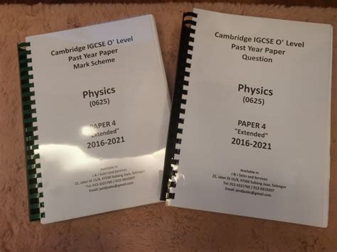 IGCSE O LEVEL PHYSICS PAPER 4 PAST PAPERS 0625 Hobbies Toys Books Magazines Textbooks On