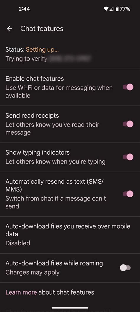 Hi I Have An Issue With My Chat Features My Number Is Not Verifying